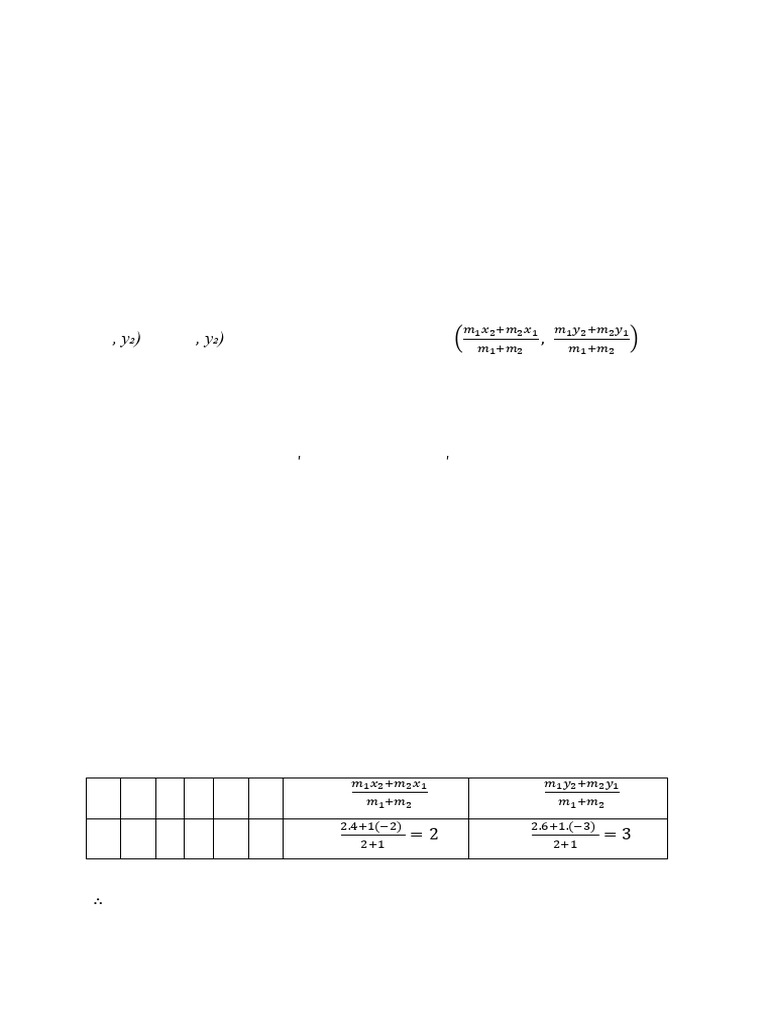 Internal and External Division Points | PDF | Area | Cartesian ...