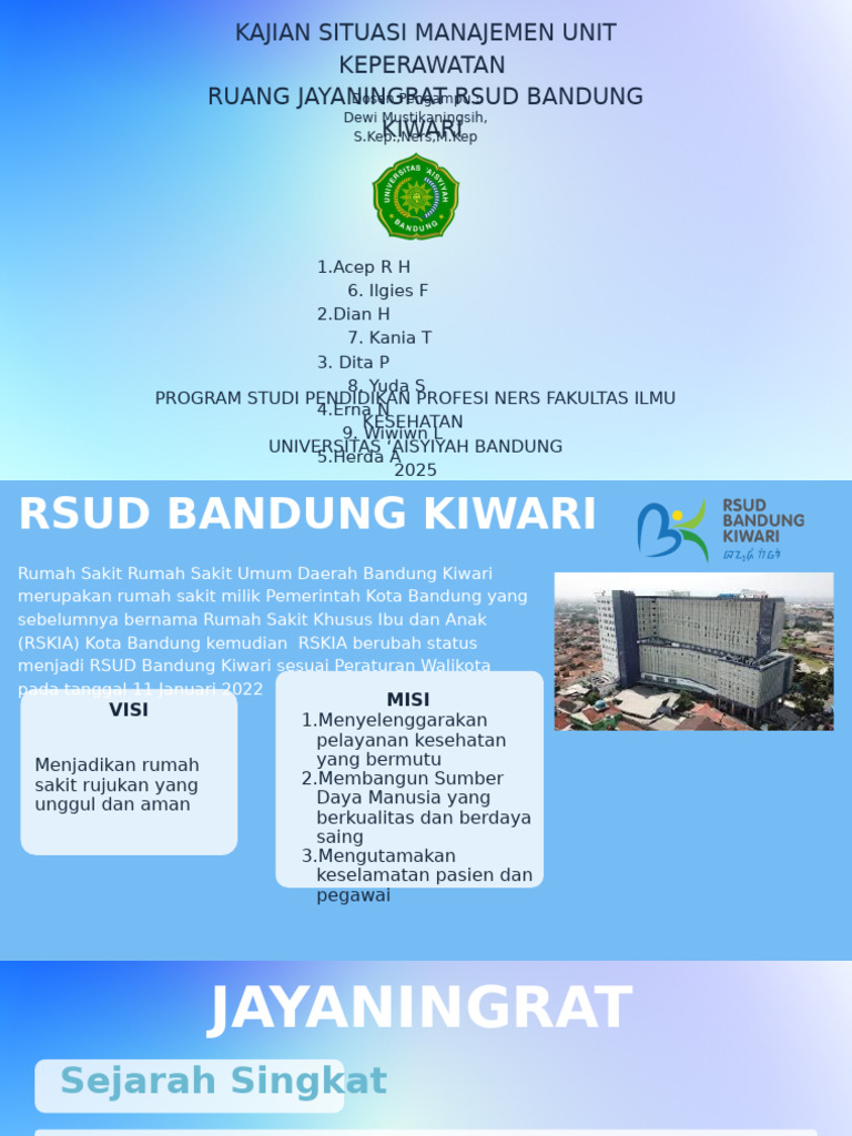 Laporan Analisa Swot Manajemen Unit Keperawatan Ruang Jayaningrat Rsud ...