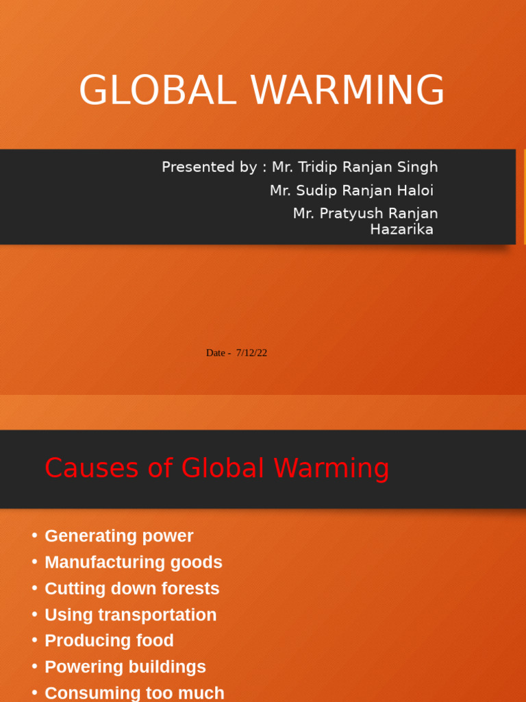 Causes and Effects of Global Warming | PDF
