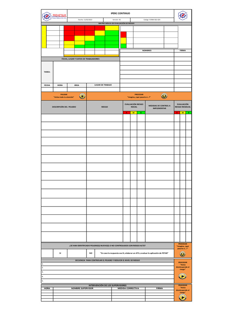 Form-seg-024 Iperc Continuo v5 (1) | PDF