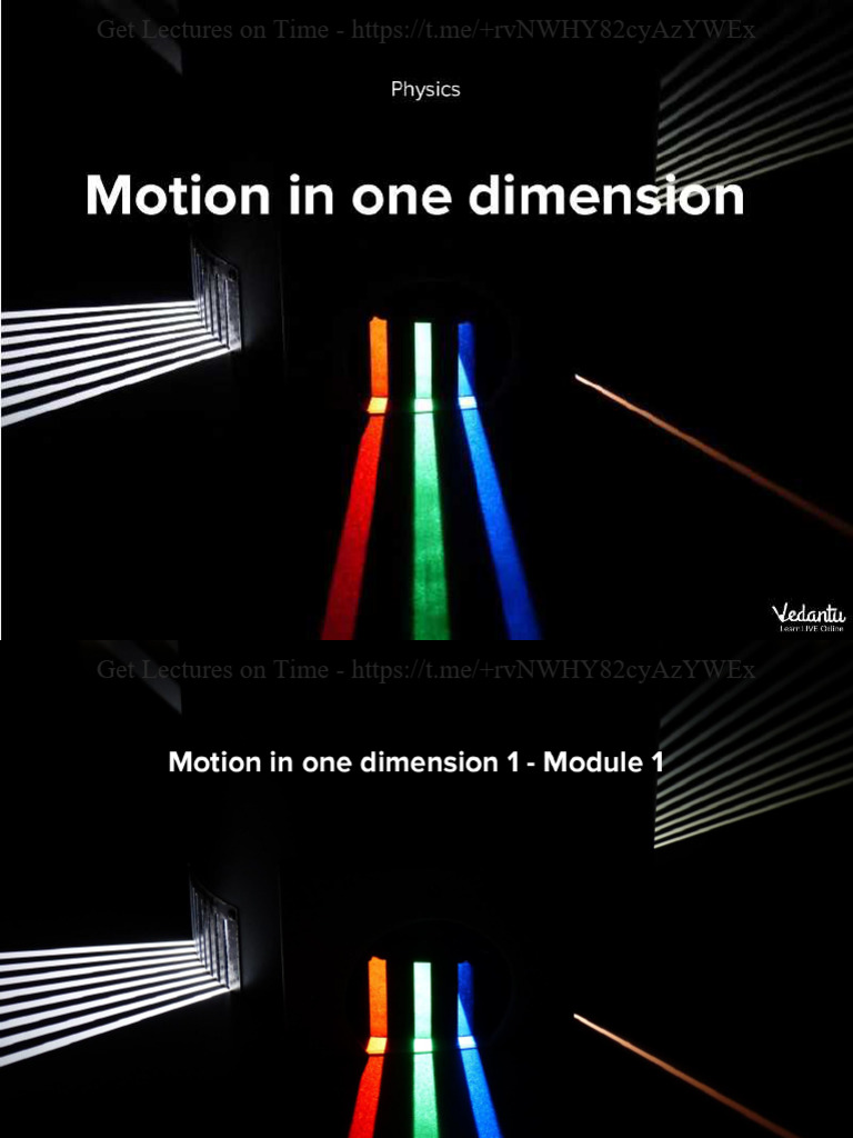 1 D Motion Notes | PDF
