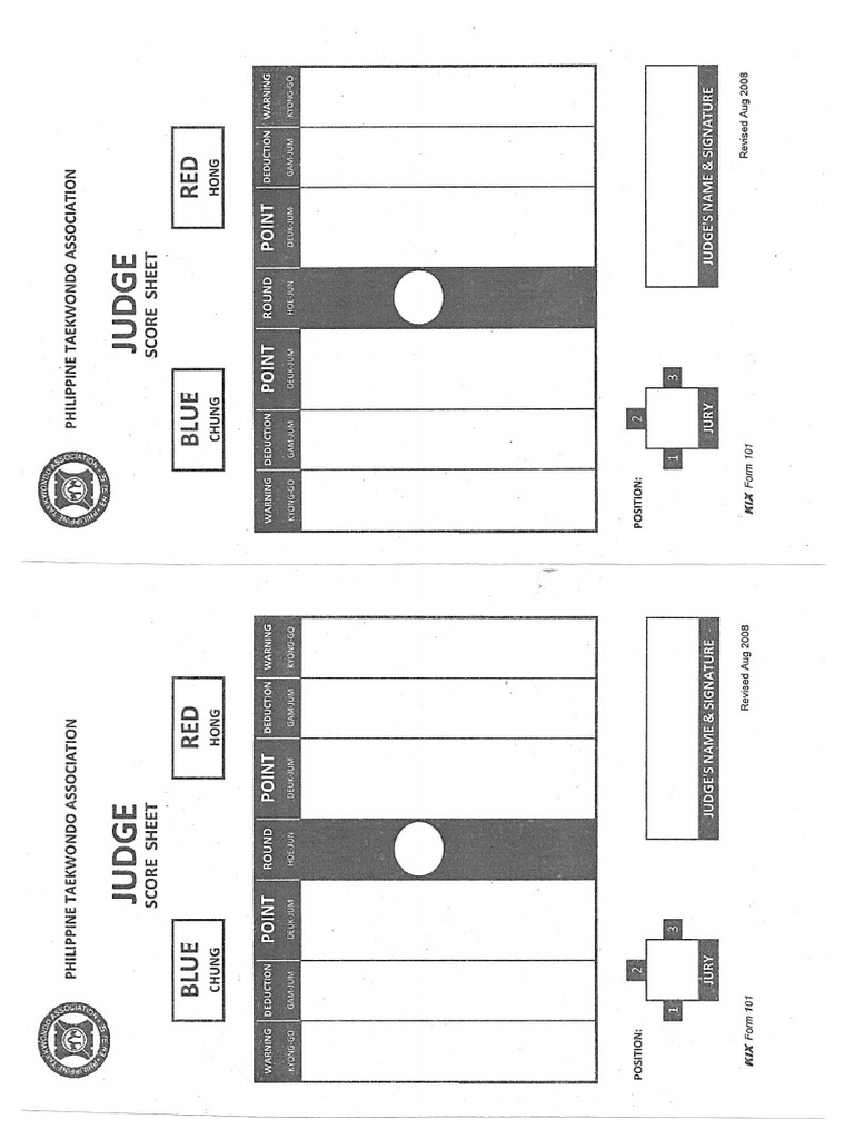 Judges Form | PDF