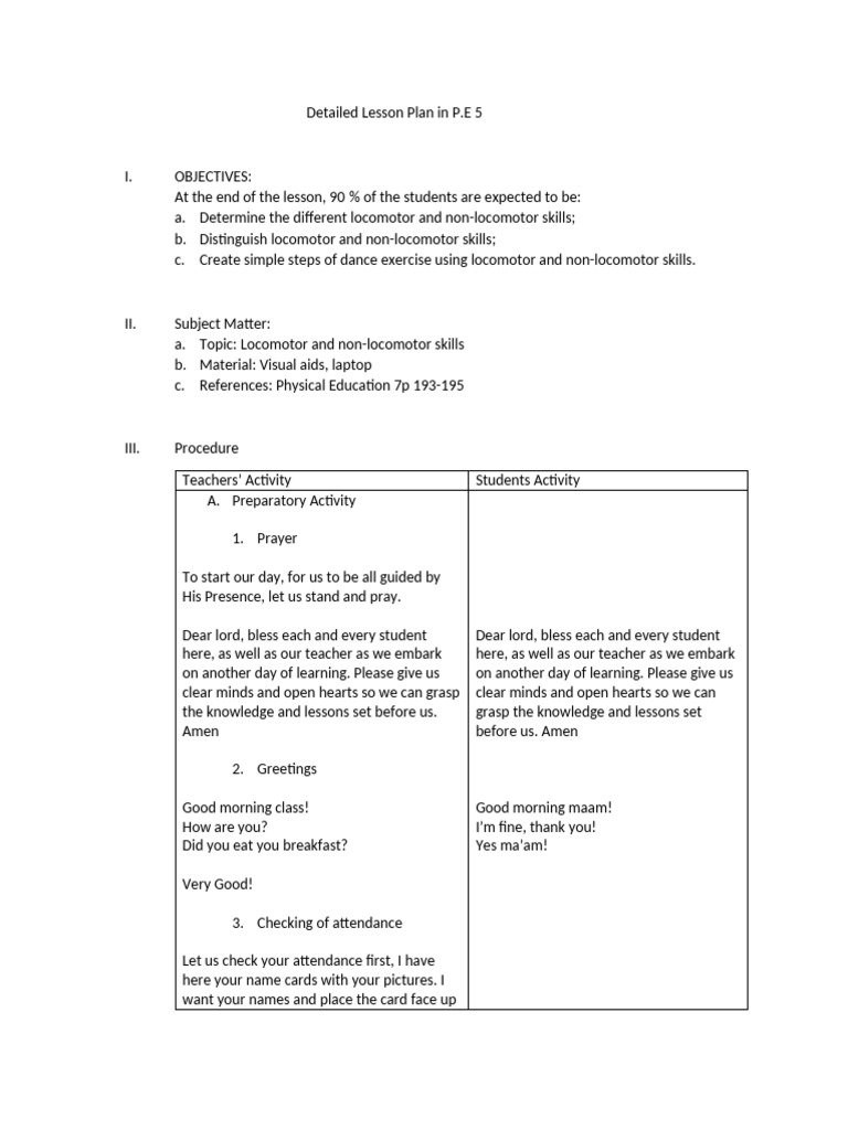 Detailed-Lesson-Plan-in-P | PDF | Lesson Plan