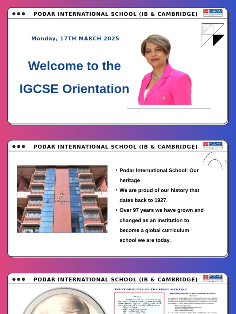 Podar International School IGCSE Guide | PDF