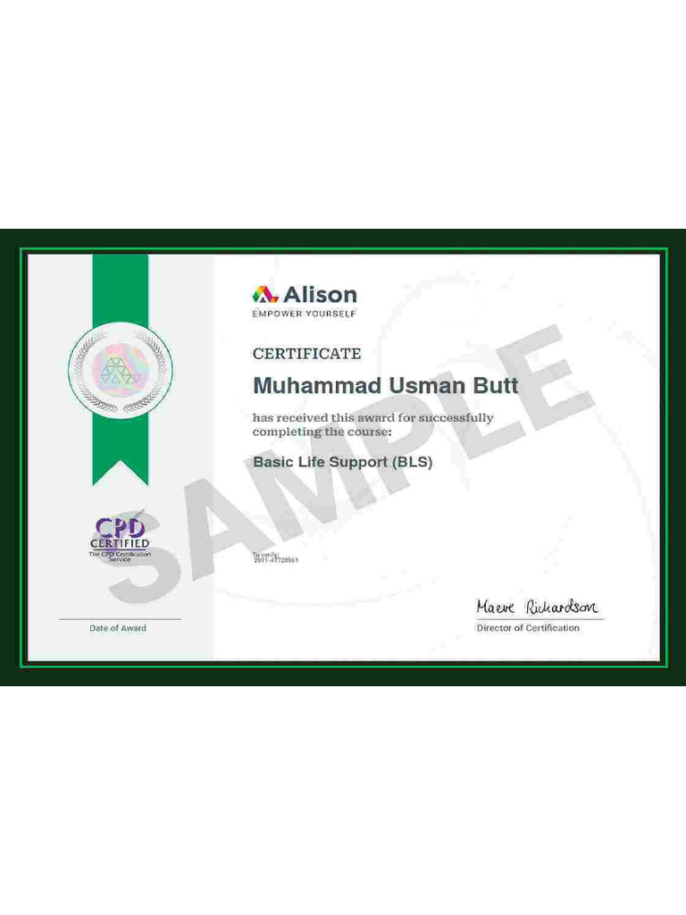 Usman Certificate | PDF