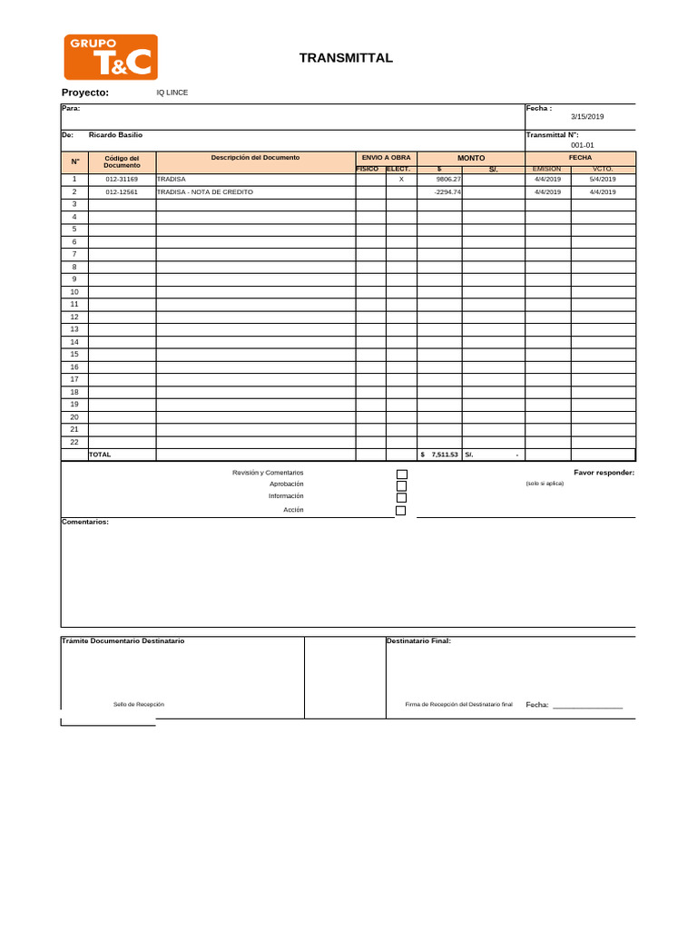 Transmittal 008 Valenti | PDF