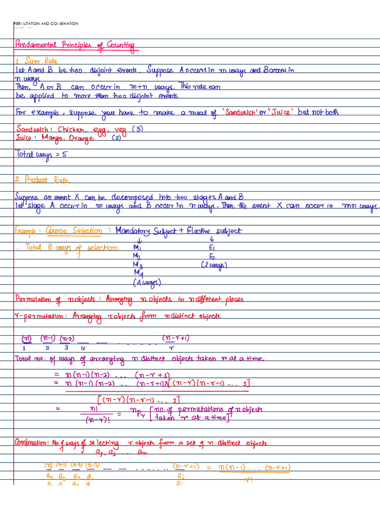 Permutation And Combination Pdf