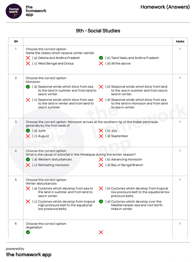 Answers - Homework - 9th - Social Studies - 2025-01-07T15 - 14 | PDF ...