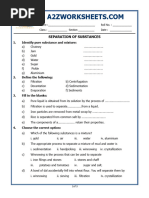 GRADE 6 Separation of Substances Worksheet | PDF