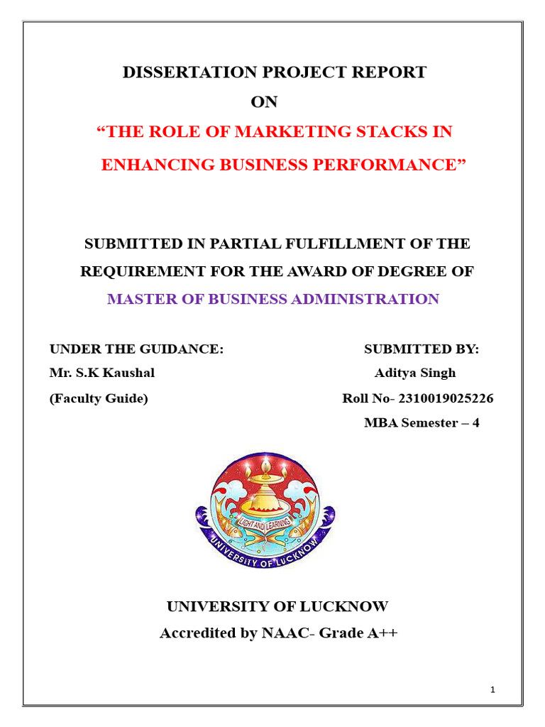 Dissertation Project Report | PDF | Customer Relationship Management ...