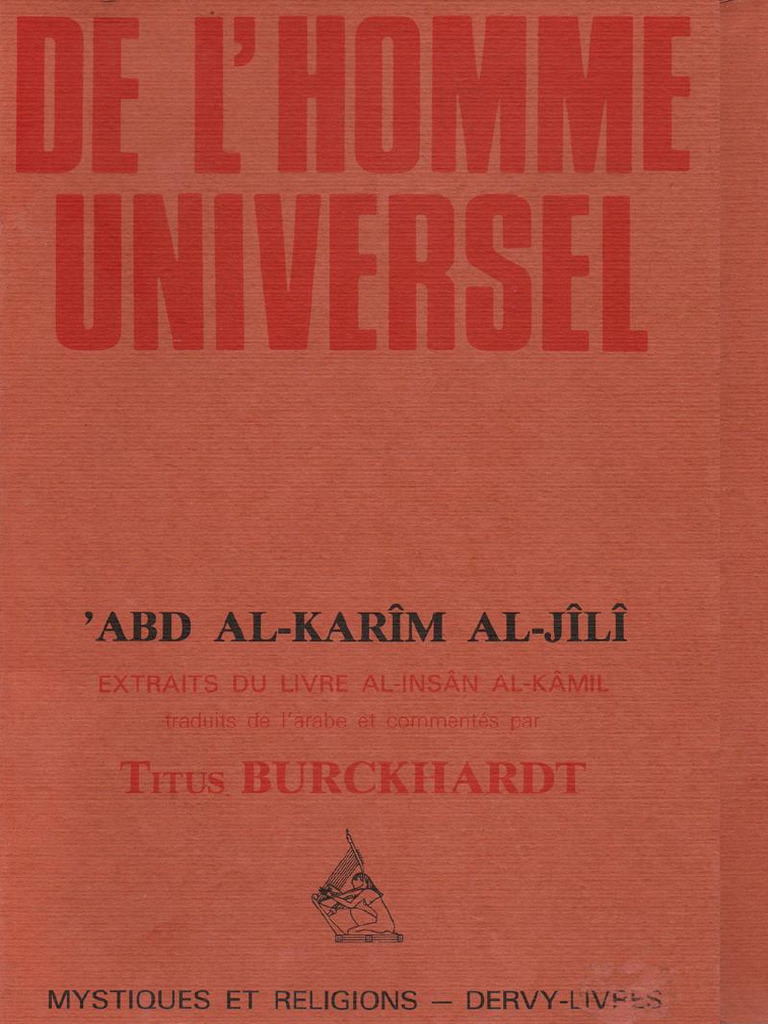 Abdul Karim Jili - Insanul Kamil - Titus Burckhardt - de Lhomme ...