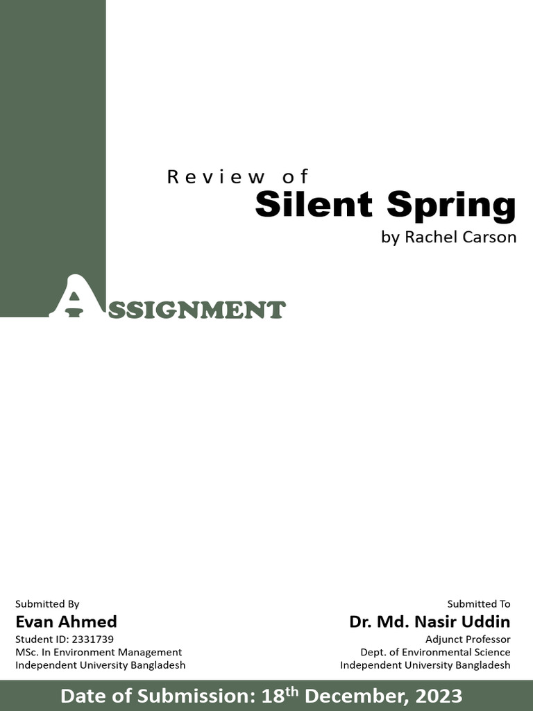 Book Review of Silent Spring | PDF | Natural Environment ...