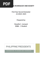 Sts - PH Presidents Contribution To Sts (1965-2022) | PDF | Philippines