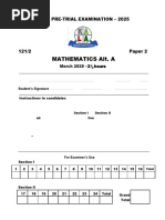 Mathematics End of Year Exam Paper 2 2025-1 | PDF | Significant Figures