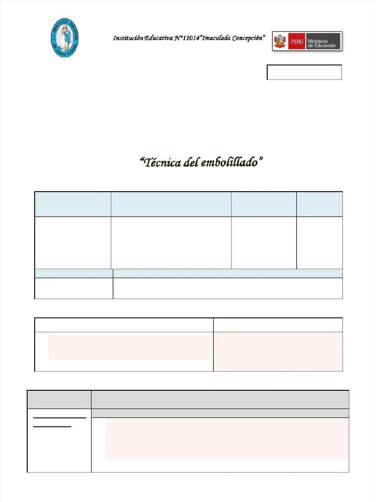 PDF Sesion de Aprendizaje N 1 Tecnica Del Embolillado | PDF