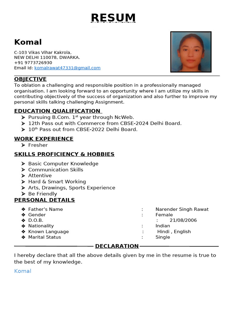 Resume 4 | PDF