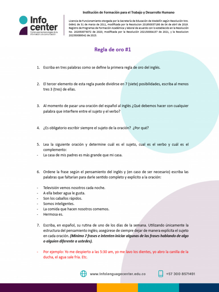 Formación en Inglés y Estructuras Gramaticales | PDF