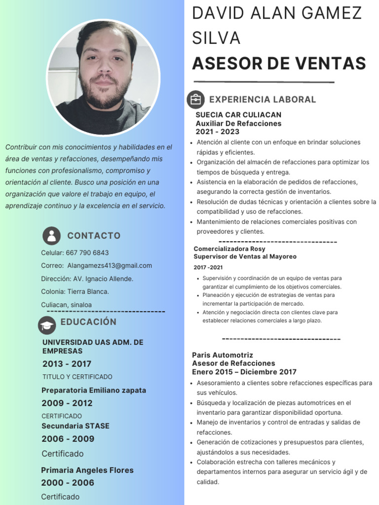 Curriculum Vitae David Alan | PDF