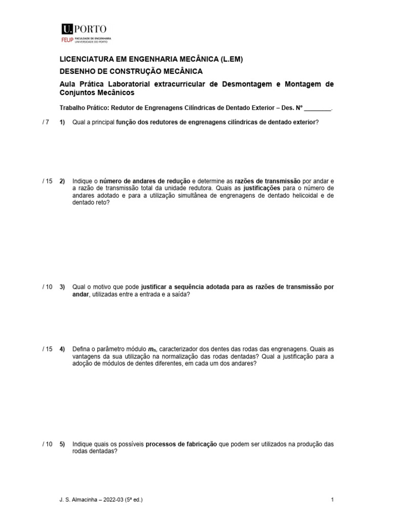 2 Dcm 2022 Rec Fich Aval | PDF | Engrenagem | Parafuso