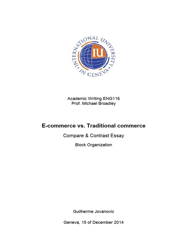 E Commerce VS Traditional Commerce | PDF | Online Shopping | E Commerce