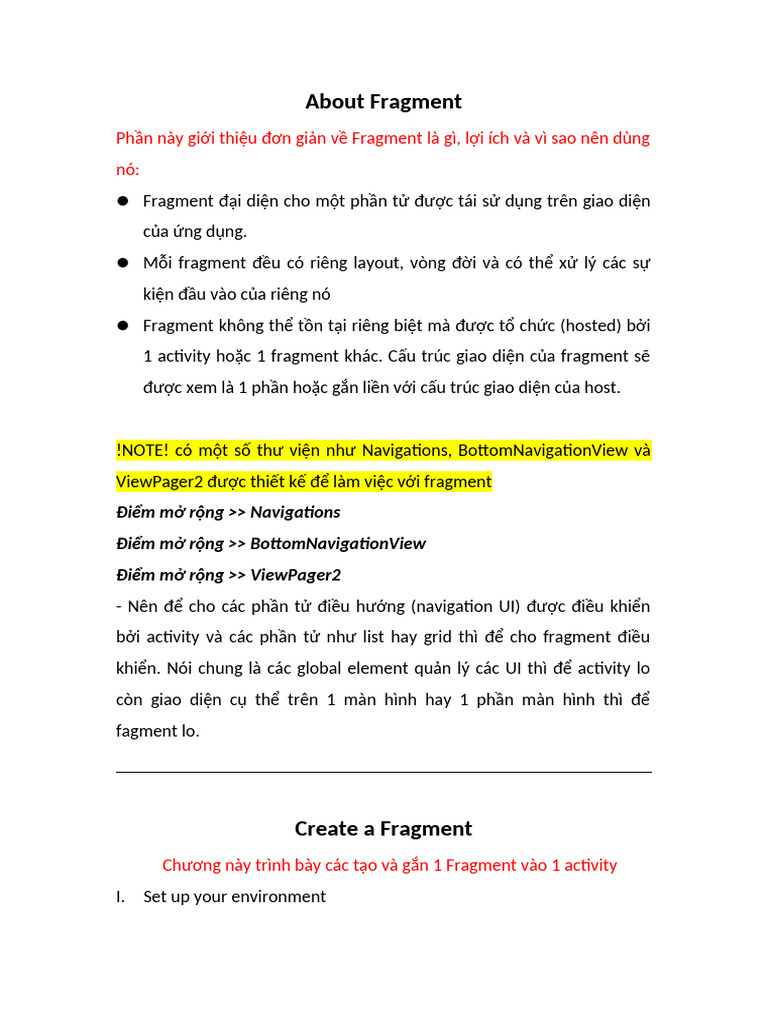 About Fragment | PDF