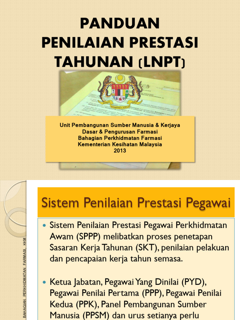Panduan Penilaian Prestasi Tahunan (LNPT) | PDF