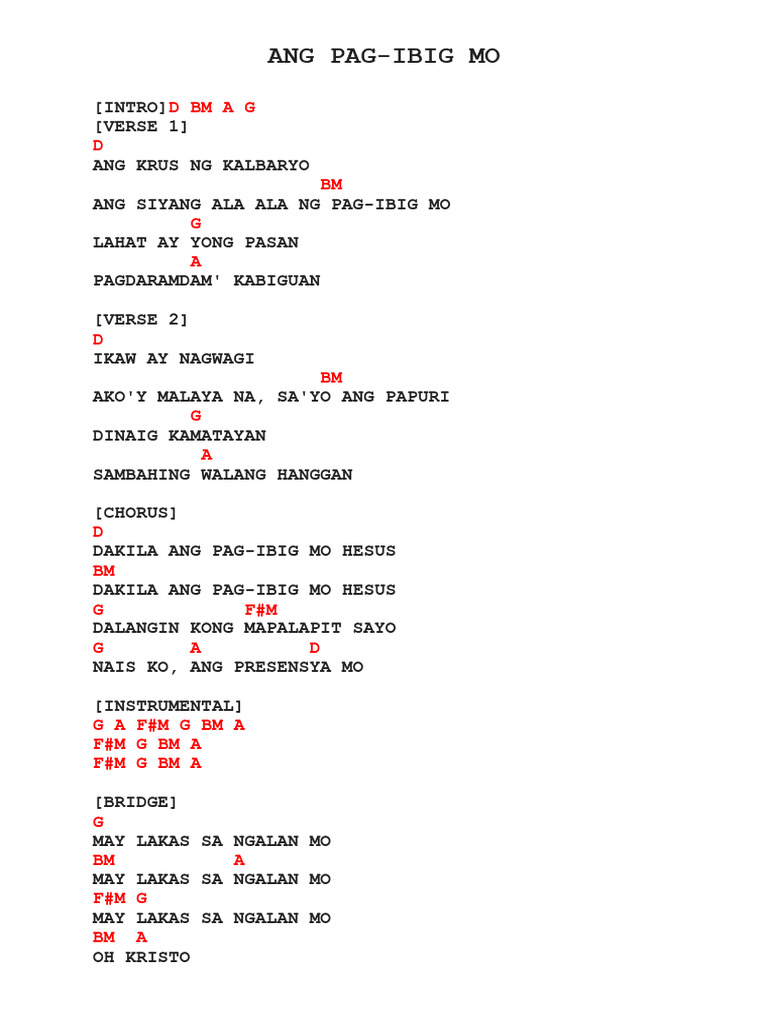 Ang Pag Ibig Mo Chords | PDF