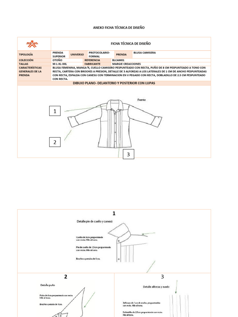 Evidencia ficha-tecnica-de-diseno-290601217-AA1-EV5 | PDF | Ropa | Estética