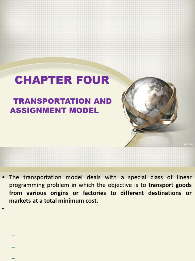 Transportation Model for Cost Minimization | PDF | Matrix (Mathematics ...