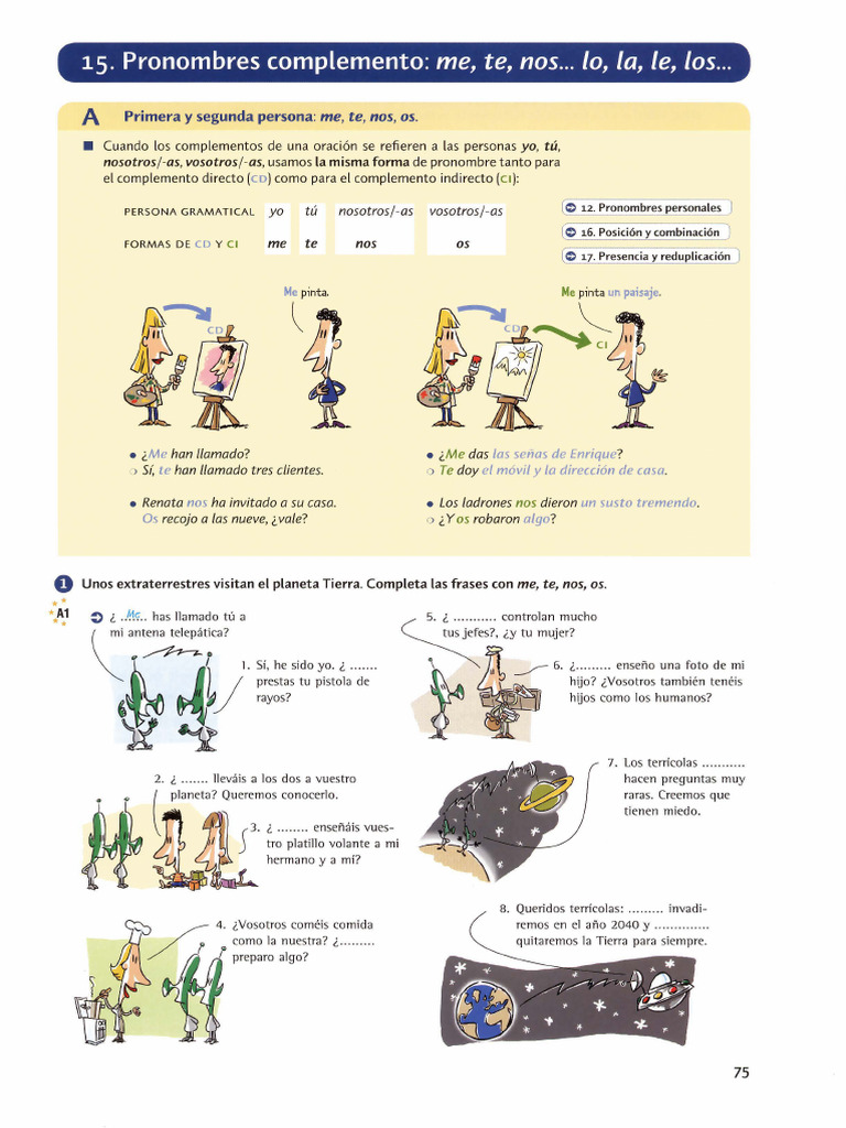 Pronombres OD - OI | PDF | Verbo | Relaciones sintácticas