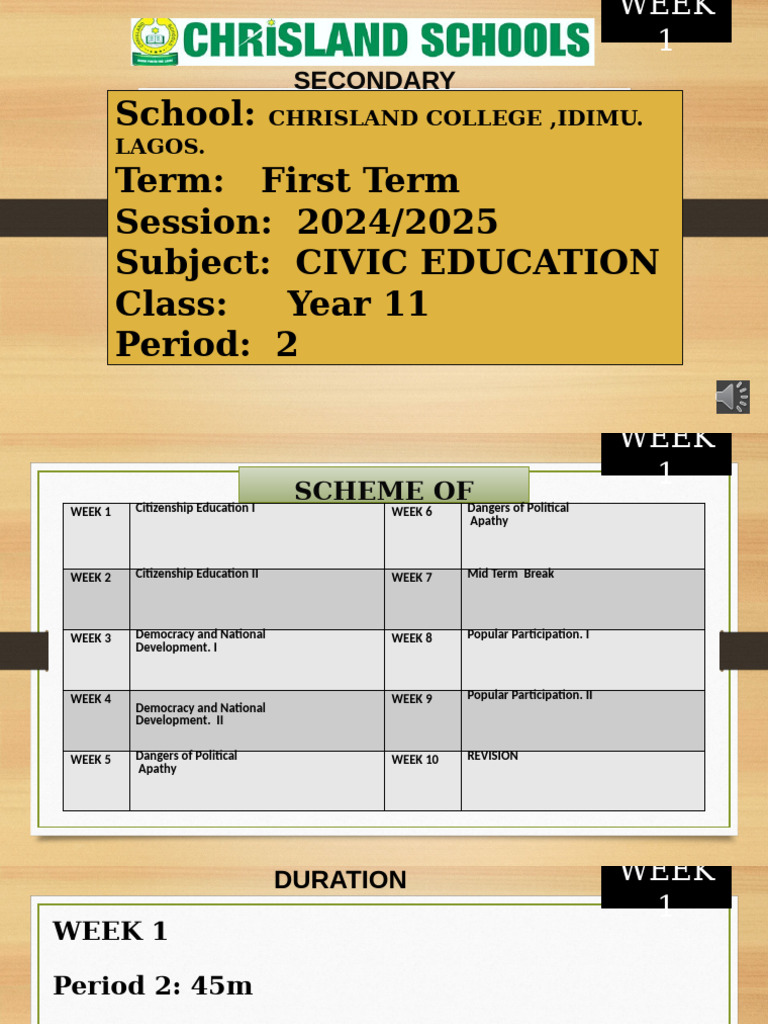 Year 11 Civic Edu Mms 1st Term | PDF | Citizenship | Capitalism