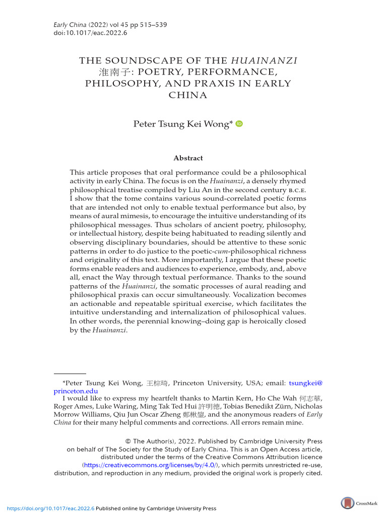 Sounds of Philosophy in Huainanzi | PDF | Tao Te Ching | Tao