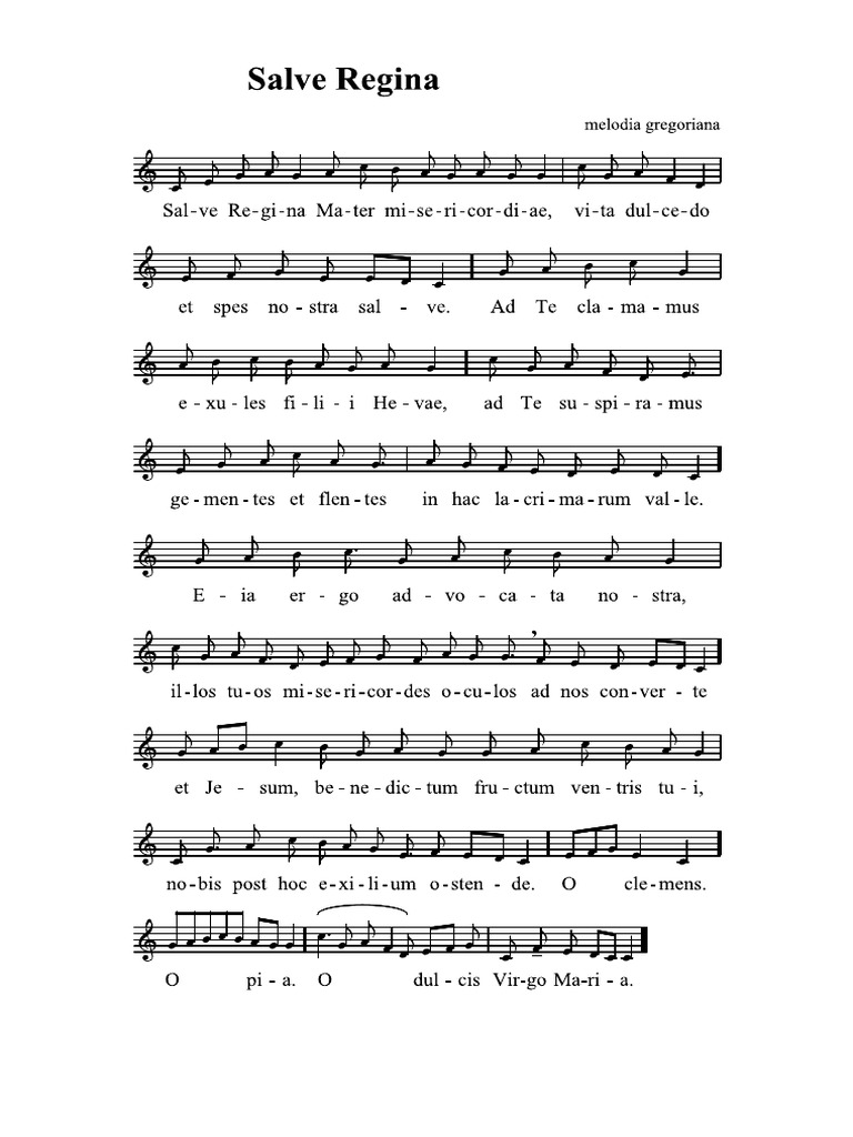 000 Salve Regina. Latín | PDF