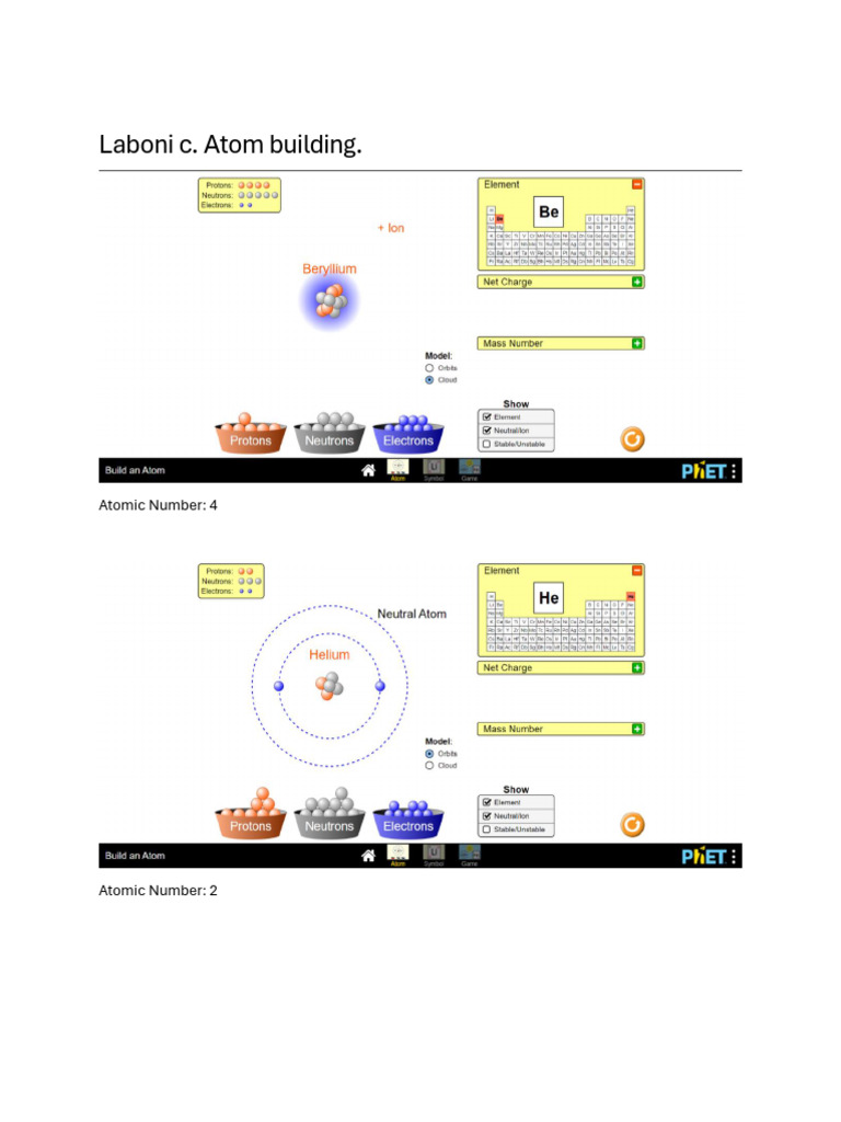 Bio Atom Build | PDF