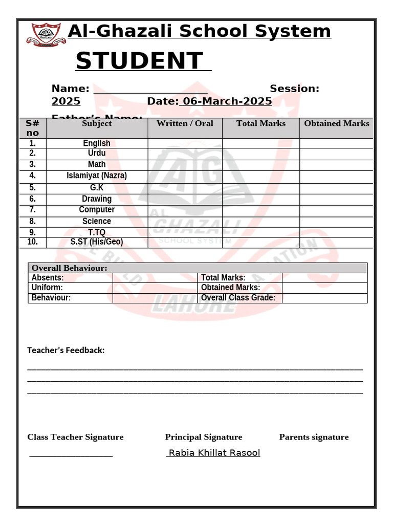 Student Report | PDF