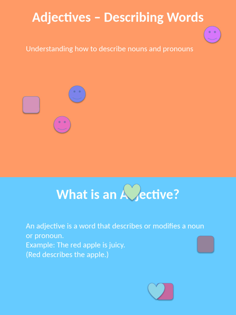 Fun Adjectives Presentation | PDF