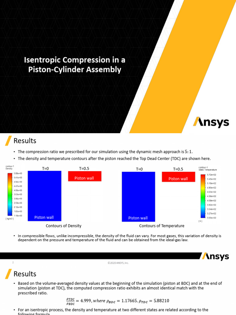 Isentropic Compression in A Piston Cylinder Assembly Results | PDF | Viscosity | Fluid Dynamics