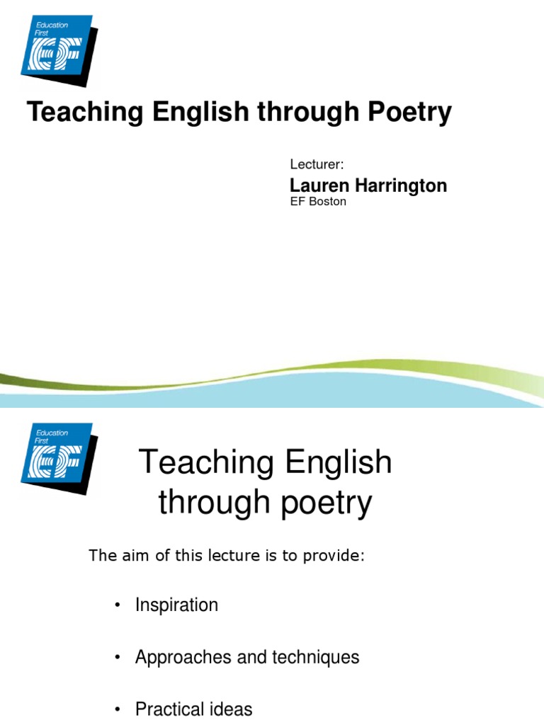 Teaching English Through Poetry For Archive | PDF | Poetry | English ...