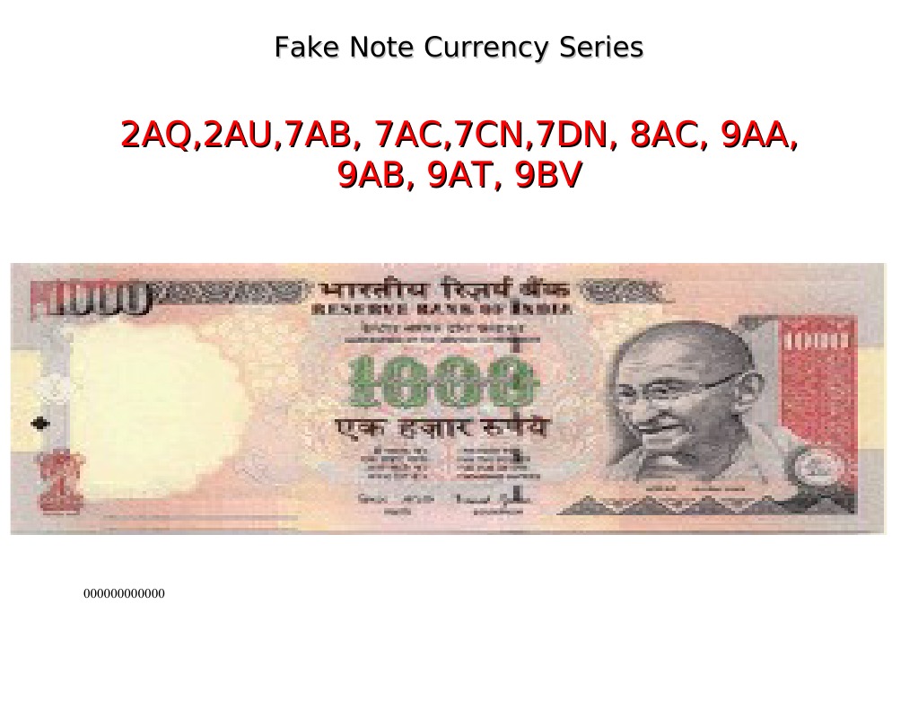 Fake Note Currency Series | PDF