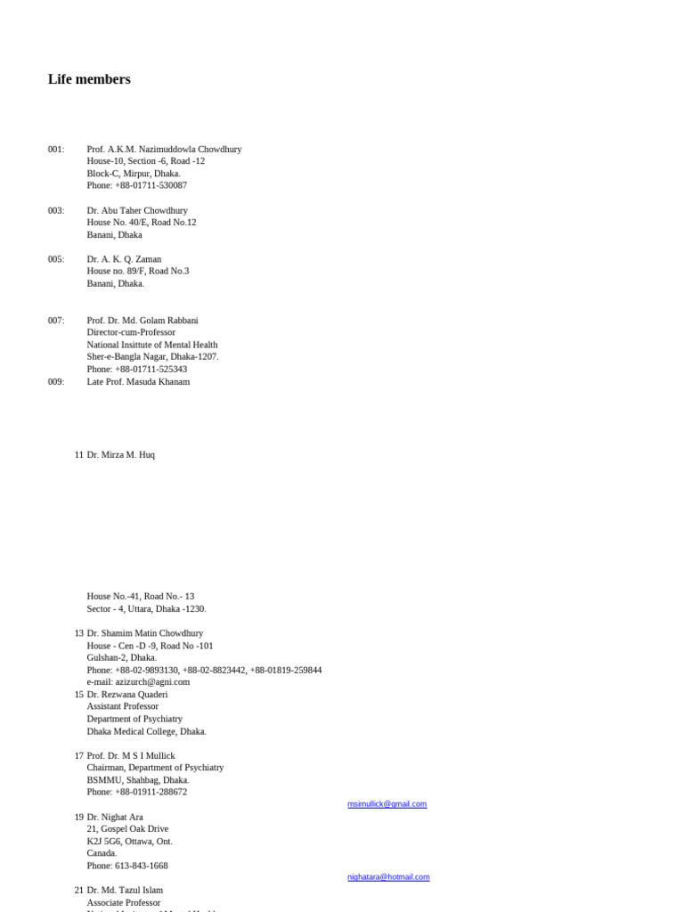 Bangladesh Physician Directory | PDF | Bangladesh