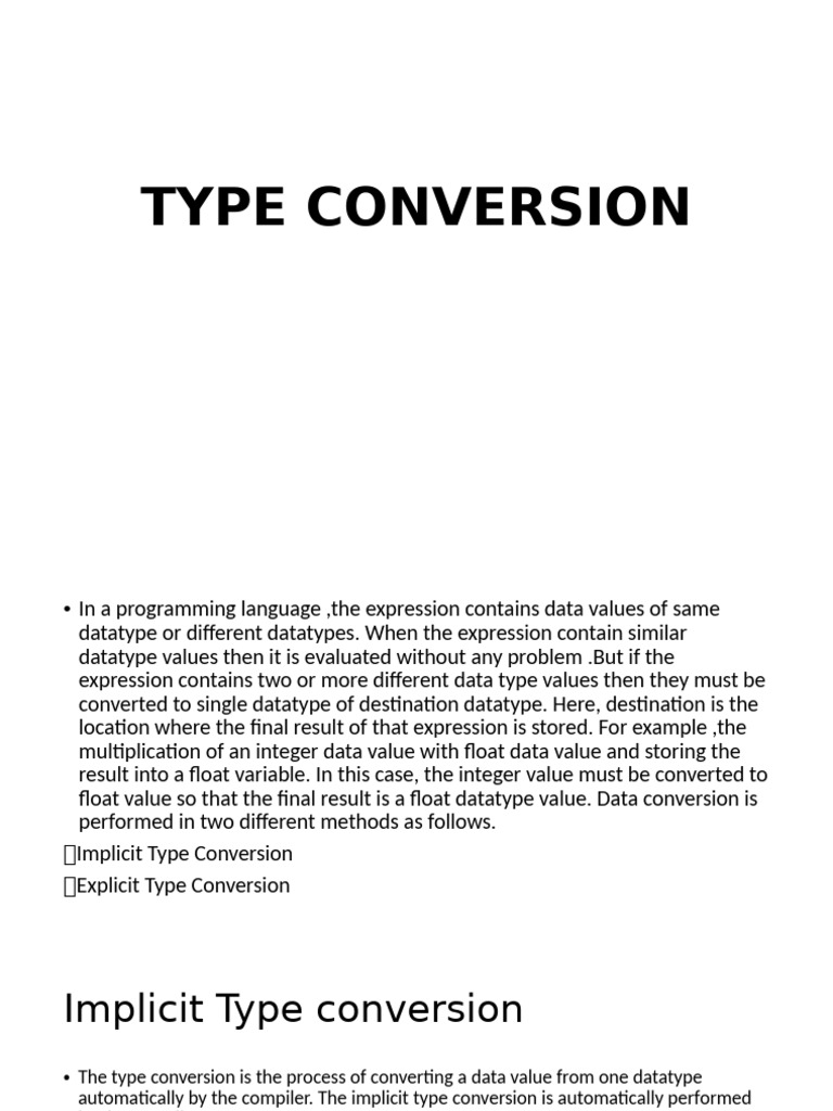pps type conversion | PDF | Data Type | Integer (Computer Science)