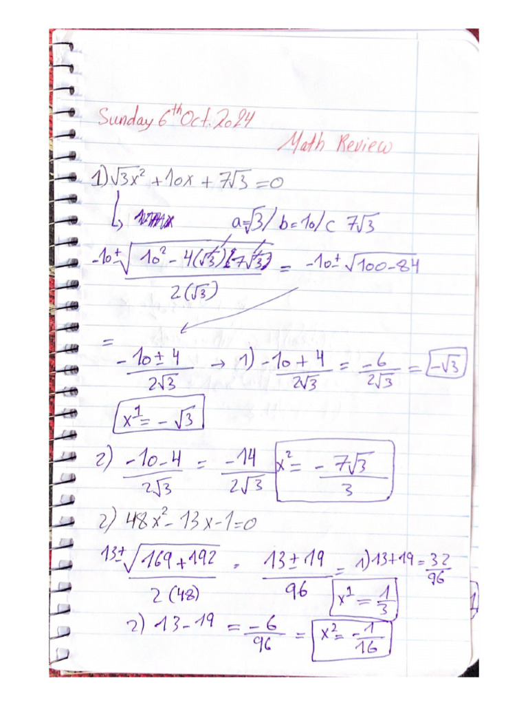 Math Review | PDF
