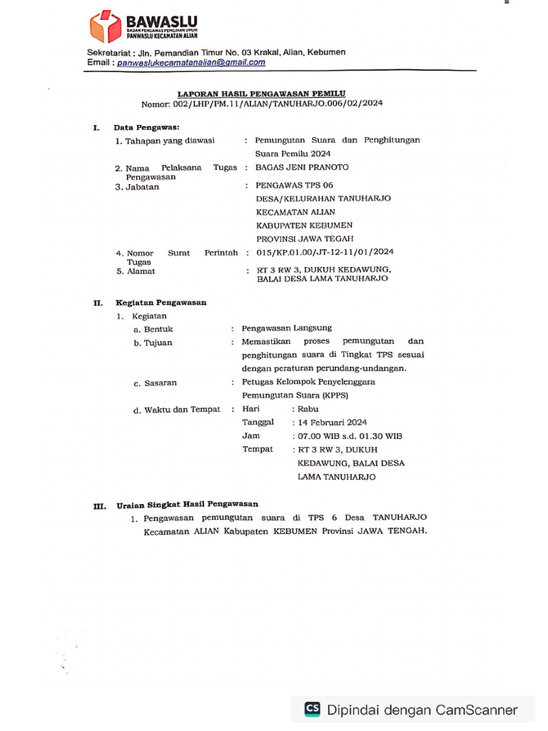 Form A 2 TPS 6 Bagas Jeni Pranoto | PDF