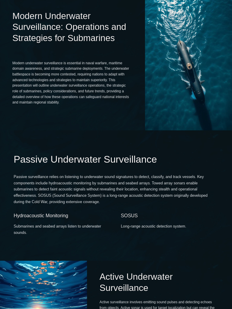 Underwater Surveillance Strategies for Submarines | PDF | Sonar ...