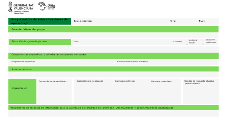 Programaci¢n de aula_INFANTIL castellÖ | PDF