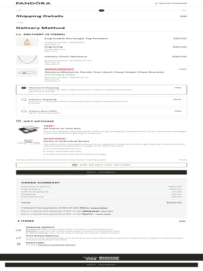 Your Shopping Bag Pandora US | PDF