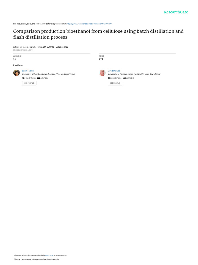 Comparison Production Bioethanol From Cellulose Using Batch ...