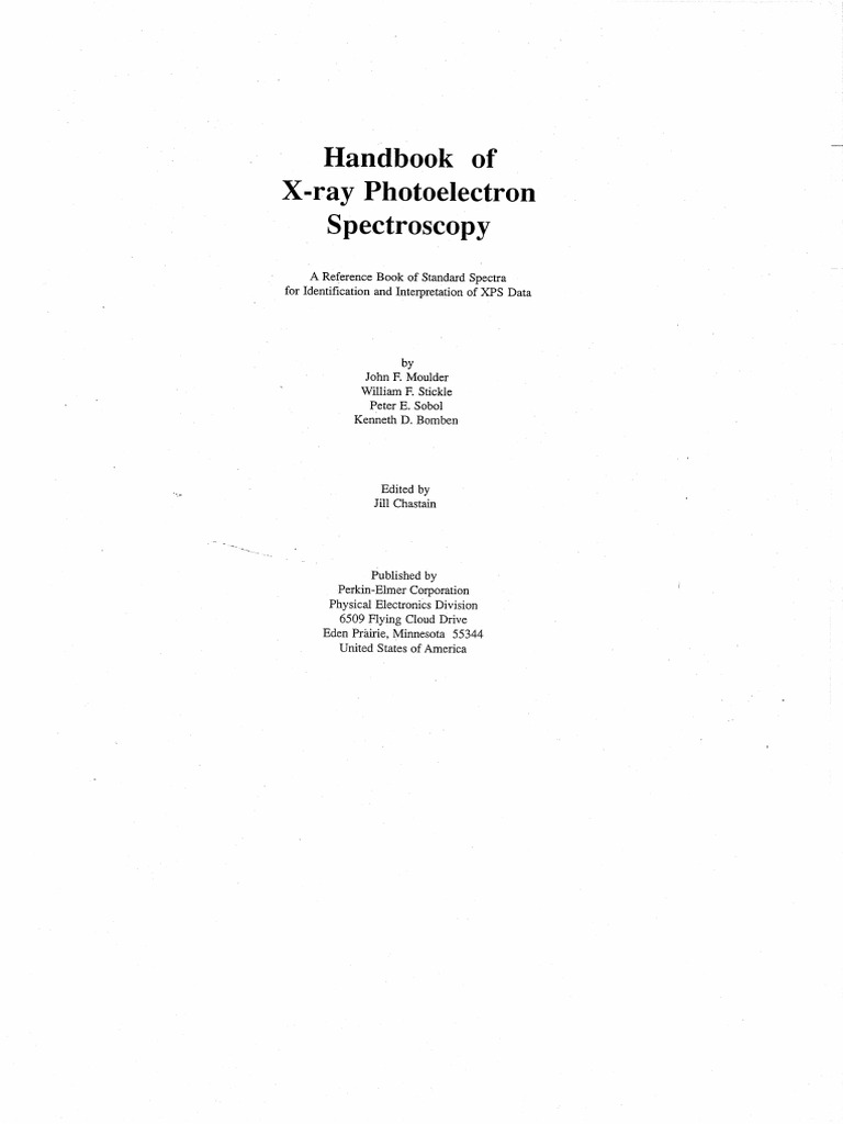 Handbook of XPS 2nd Edition | PDF