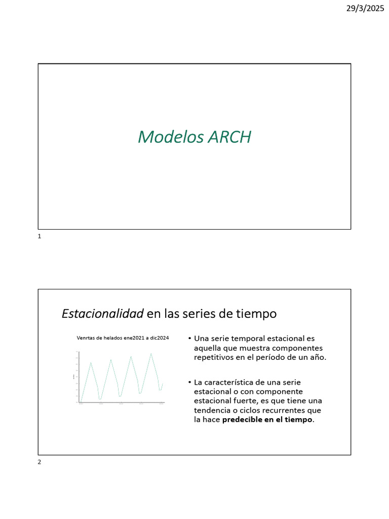 4 ARCH y GARCH | PDF | Volatilidad (Finanzas) | Diferencia