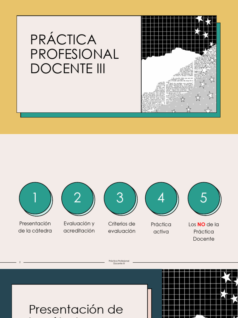 Presentación de Cátedra, PRACTICA DOCENTE III | PDF | Maestros | Enseñando